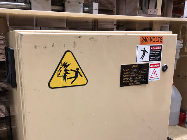 Vehicle Collision or Rollover Die Cut Label