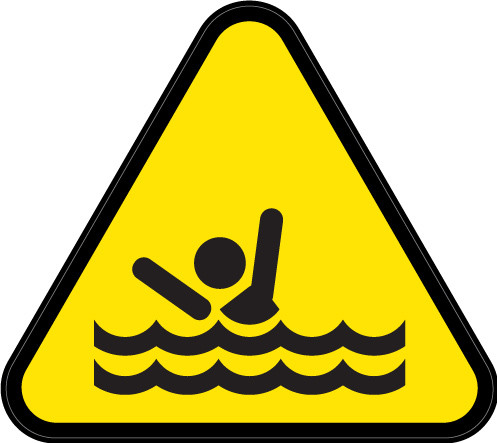 Drowning Die Cut Label | Creative Safety Supply