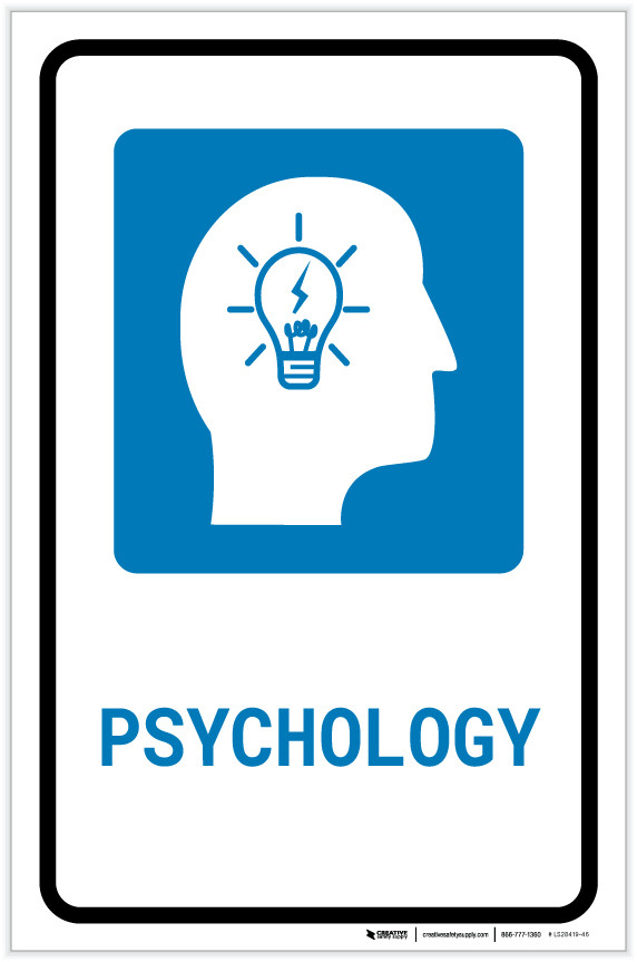 Psychology with Icon Portrait - Label | Creative Safety Supply