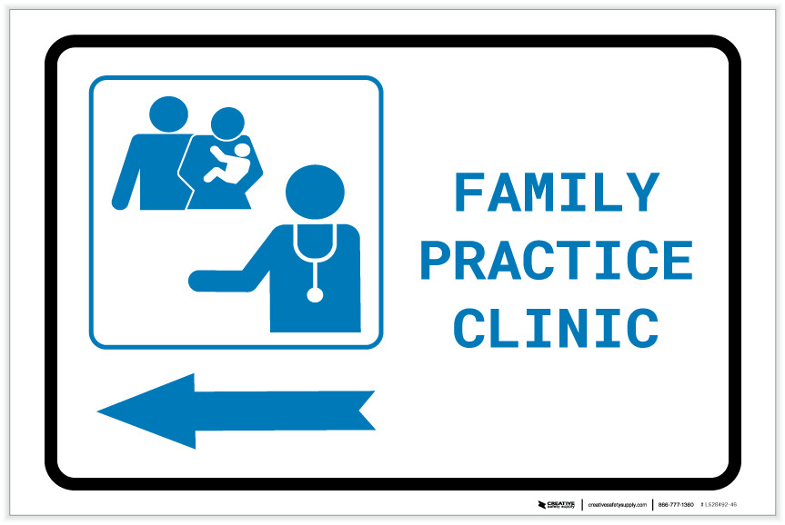Family Practice Clinic Left Arrow with Icon Landscape v2 - Label
