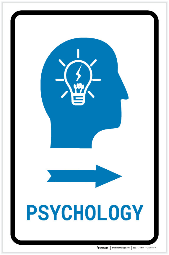 Psychology Right Arrow with Icon Portrait v2 - Label