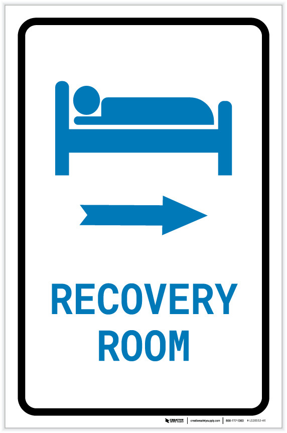 Recovery Room Right Arrow with Icon Portrait v2 - Label