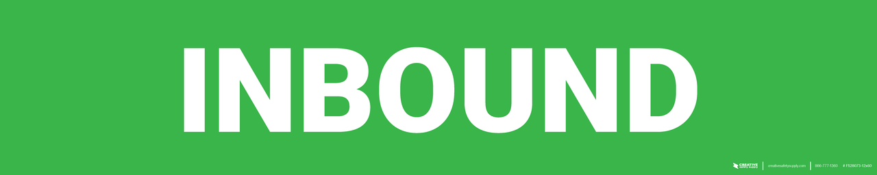 Inbound - Zone Floor Sign