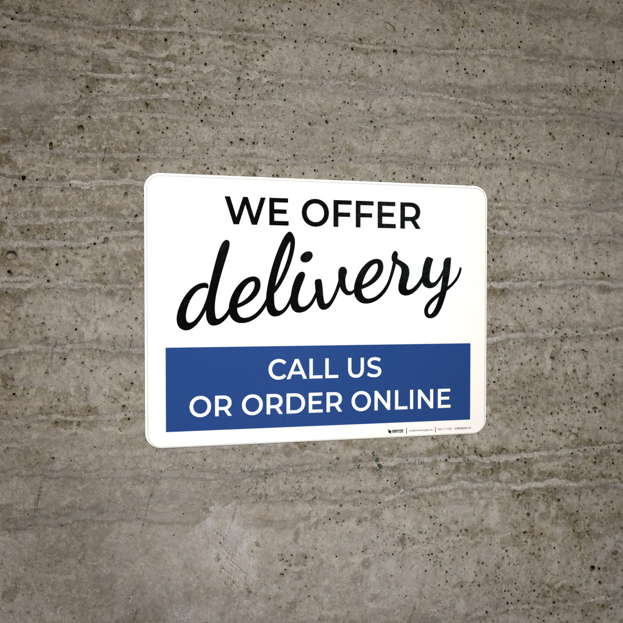 We Offer Delivery Call Us Or Order Online Landscape - Wall Sign