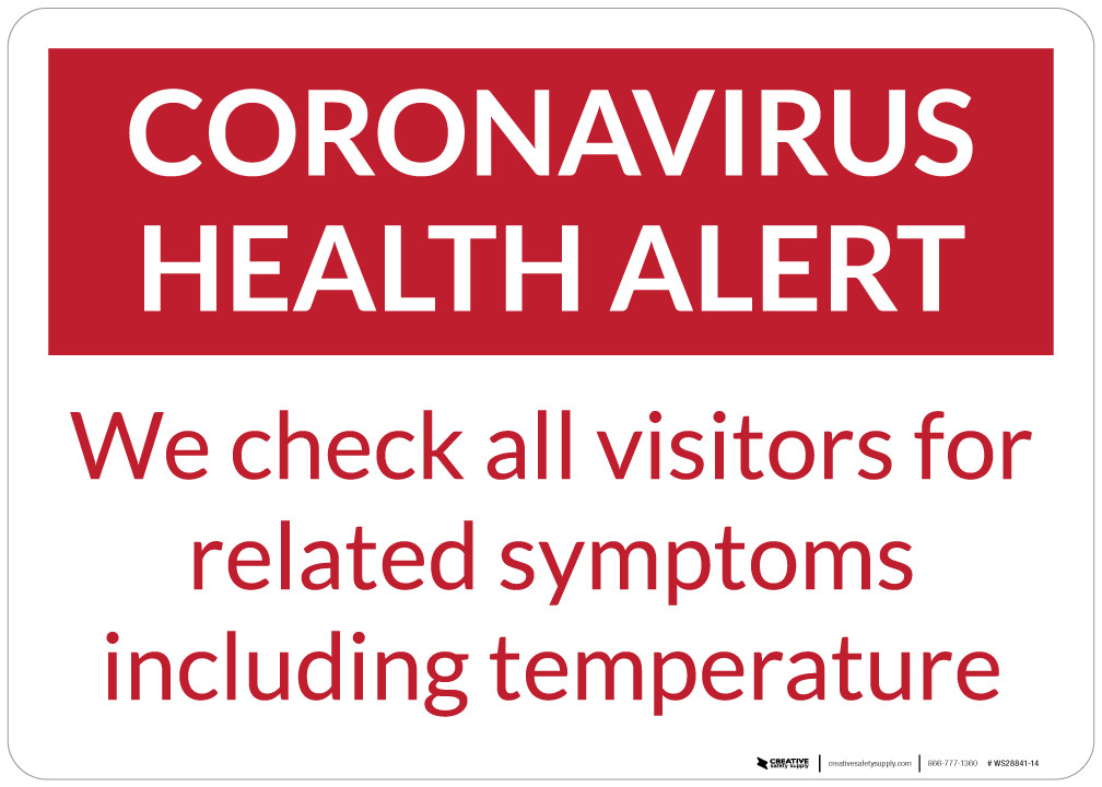Coronavirus Health Alert Landscape - Wall Sign