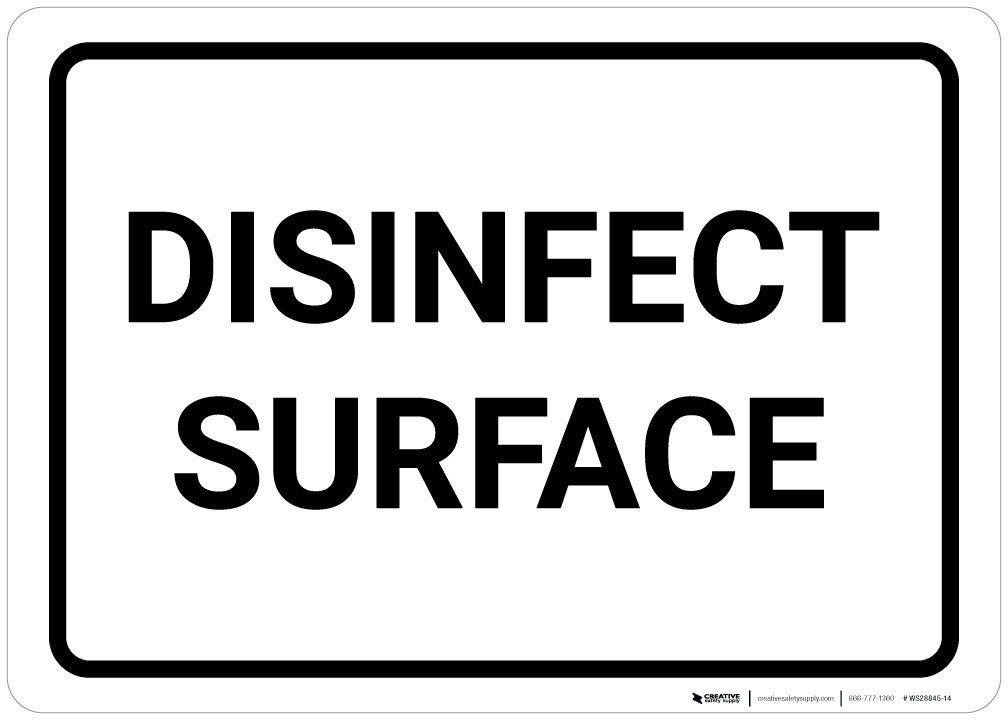 Disinfect Surface Landscape - Wall Sign
