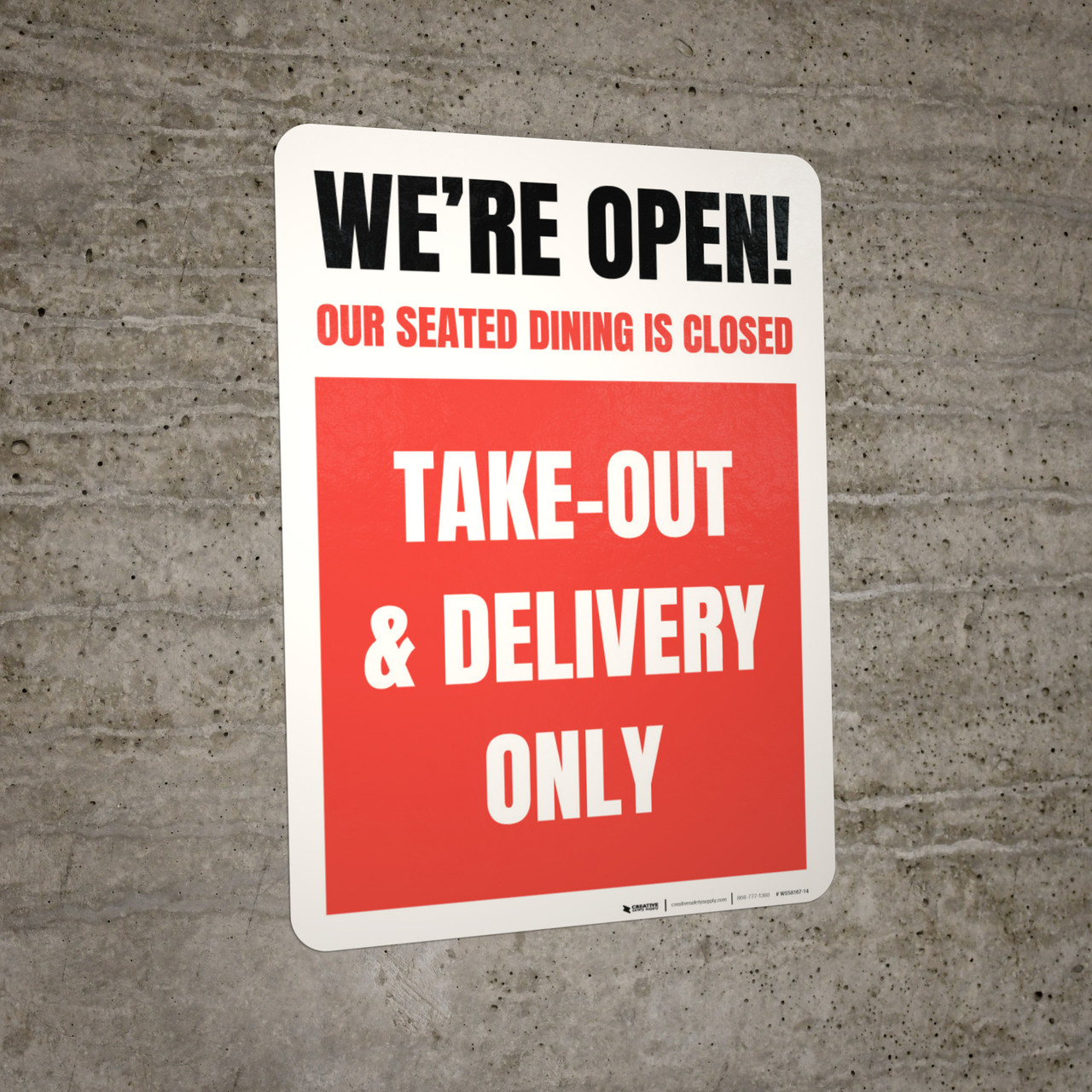 We're Open Our Seated Dining Is Closed Take Out Delivery Only - Red ...