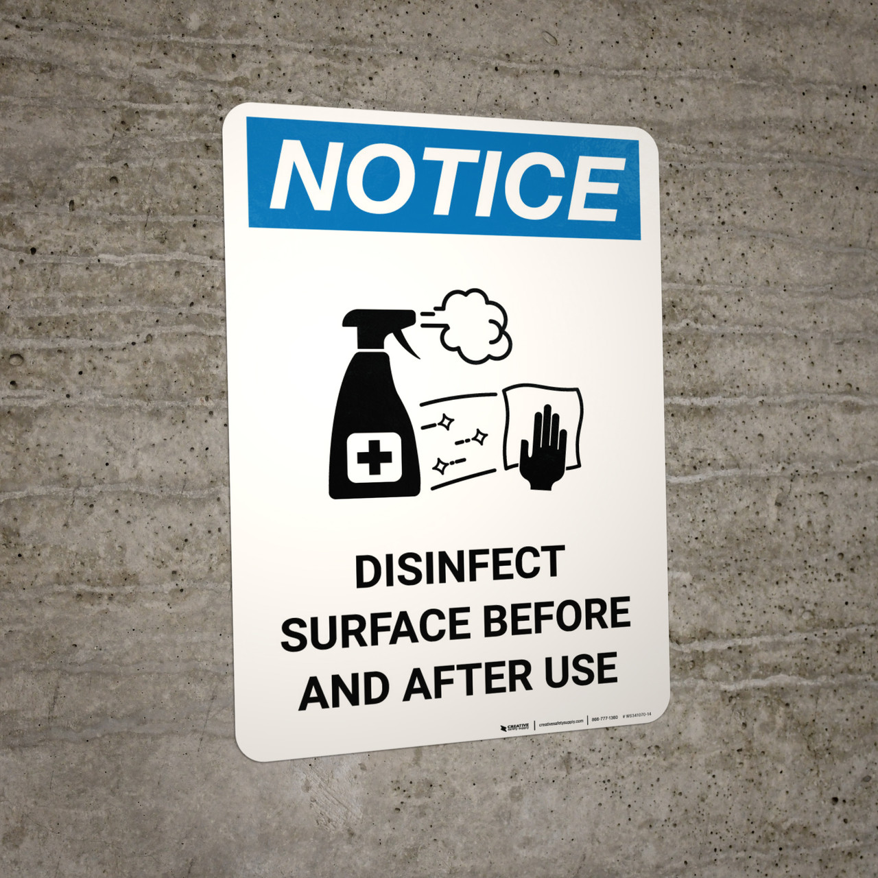 Notice: Disinfect Surface Before and After Use with Icon Portrait ...