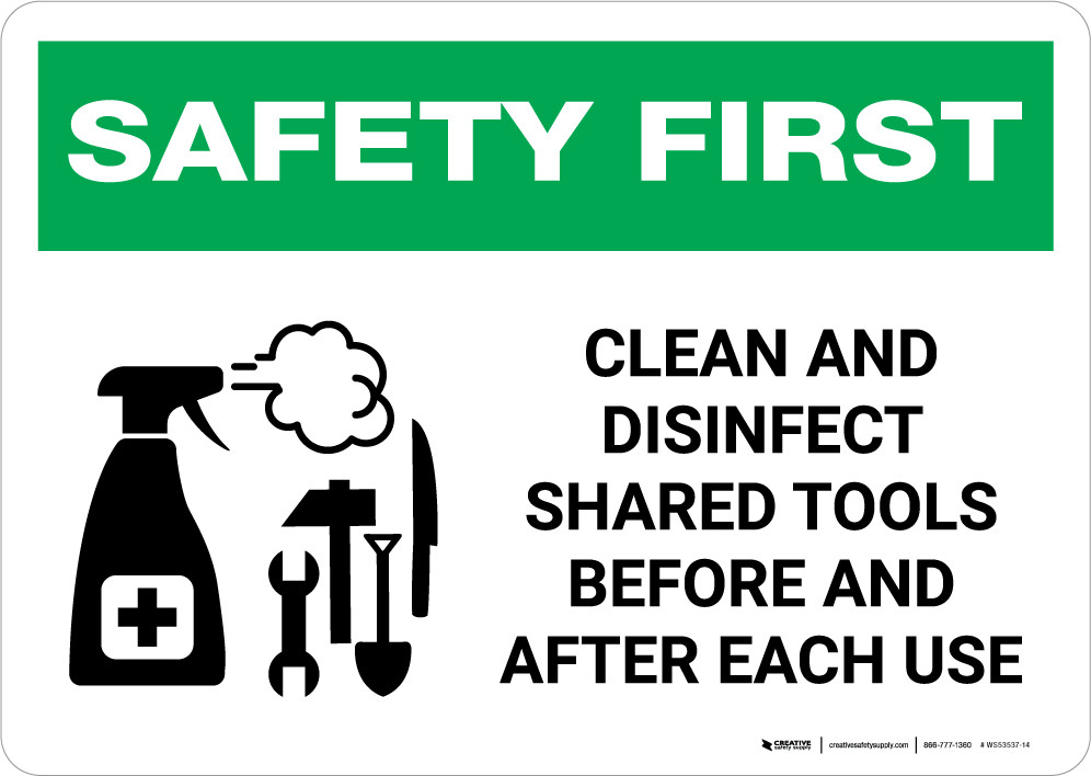 Safety First: Clean And Disinfect Shared Tools with Icon Landscape ...