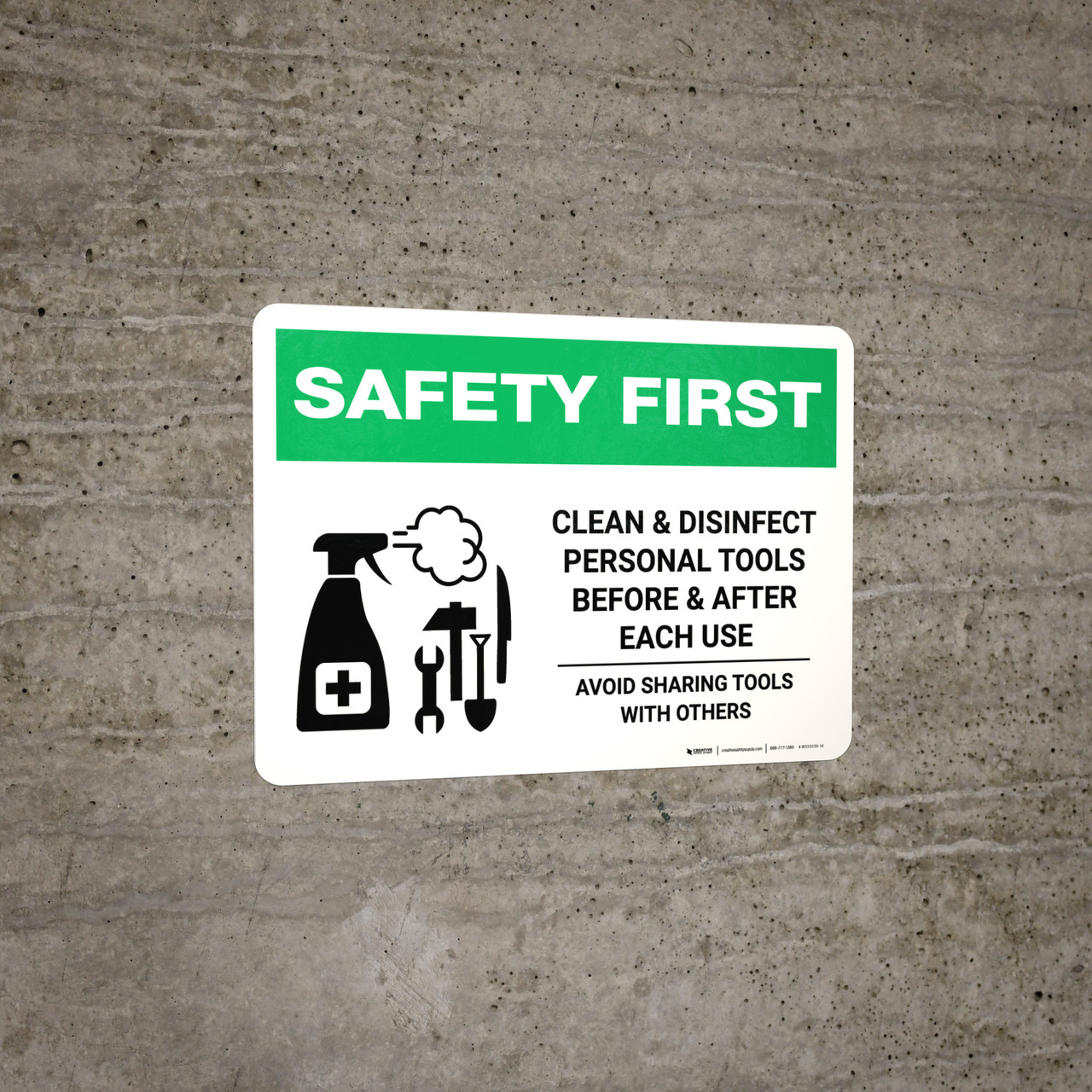 Safety First: Clean Disinfect Personal Tools Avoid Sharing with Icon ...