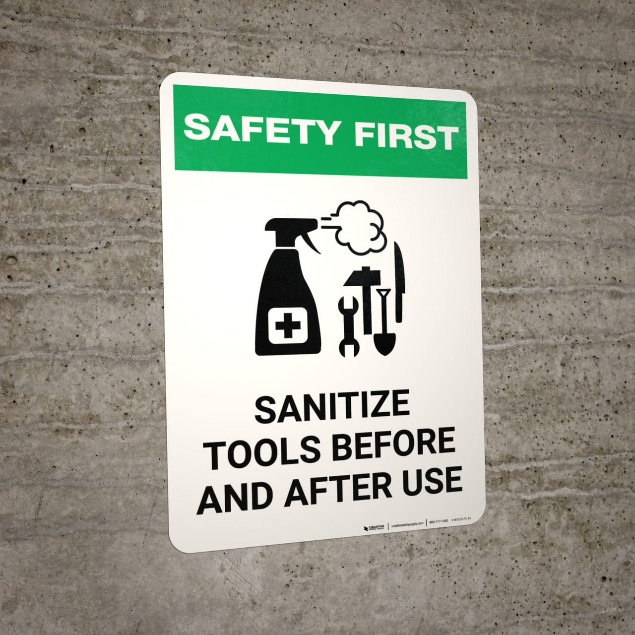 Safety First: Sanitize Tools Before and After Use with Icon Portrait ...