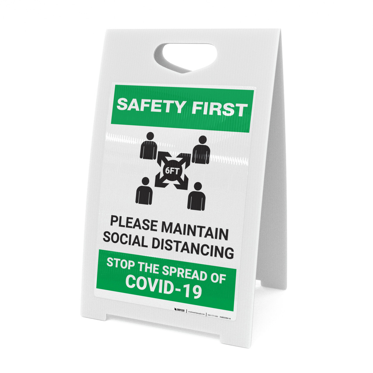 Safety First: Please Maintain Social Distancing Stop the Spread with ...