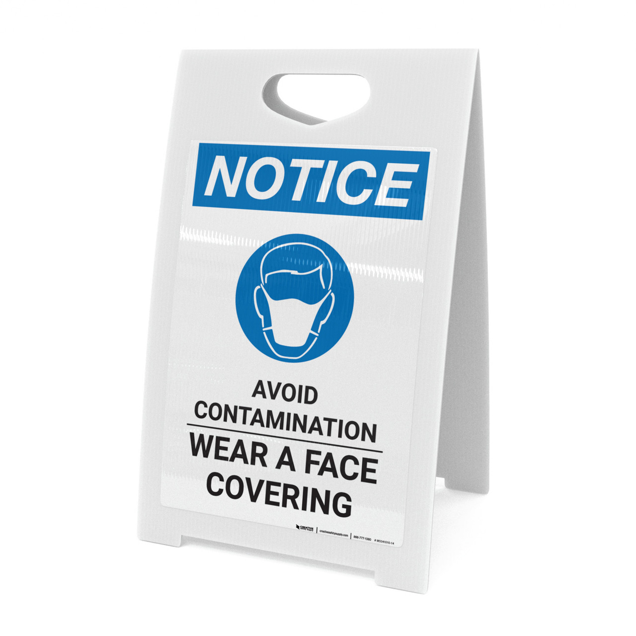 Notice: Avoid Contamination Wear A Face Covering with Icon Portrait - A ...