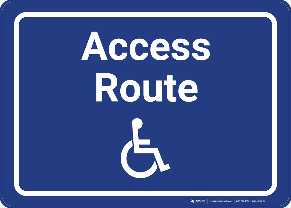 ADA Access Route with Icon Landscape - Wall Sign