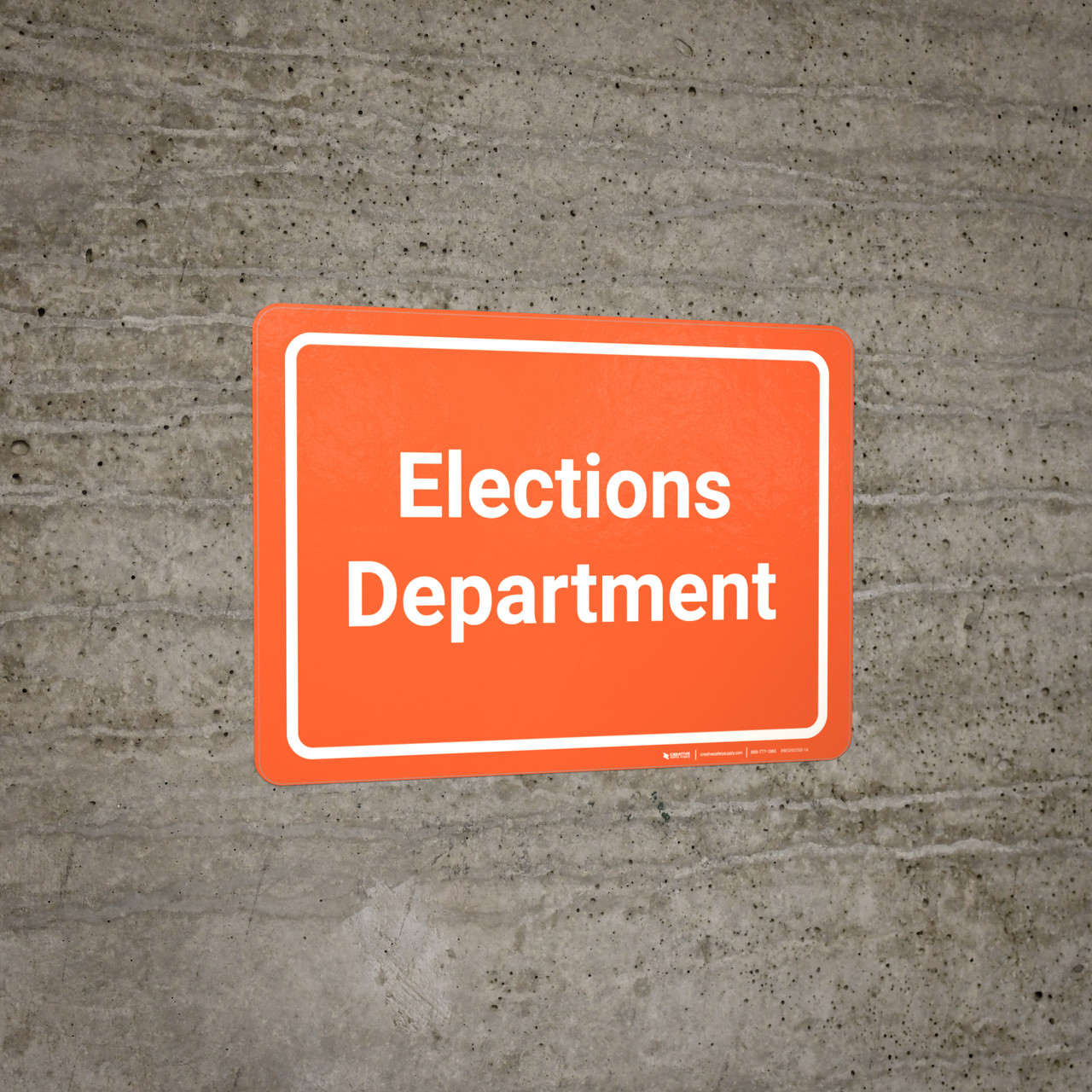 Elections Department v2 Landscape - Wall Sign | Creative Safety Supply