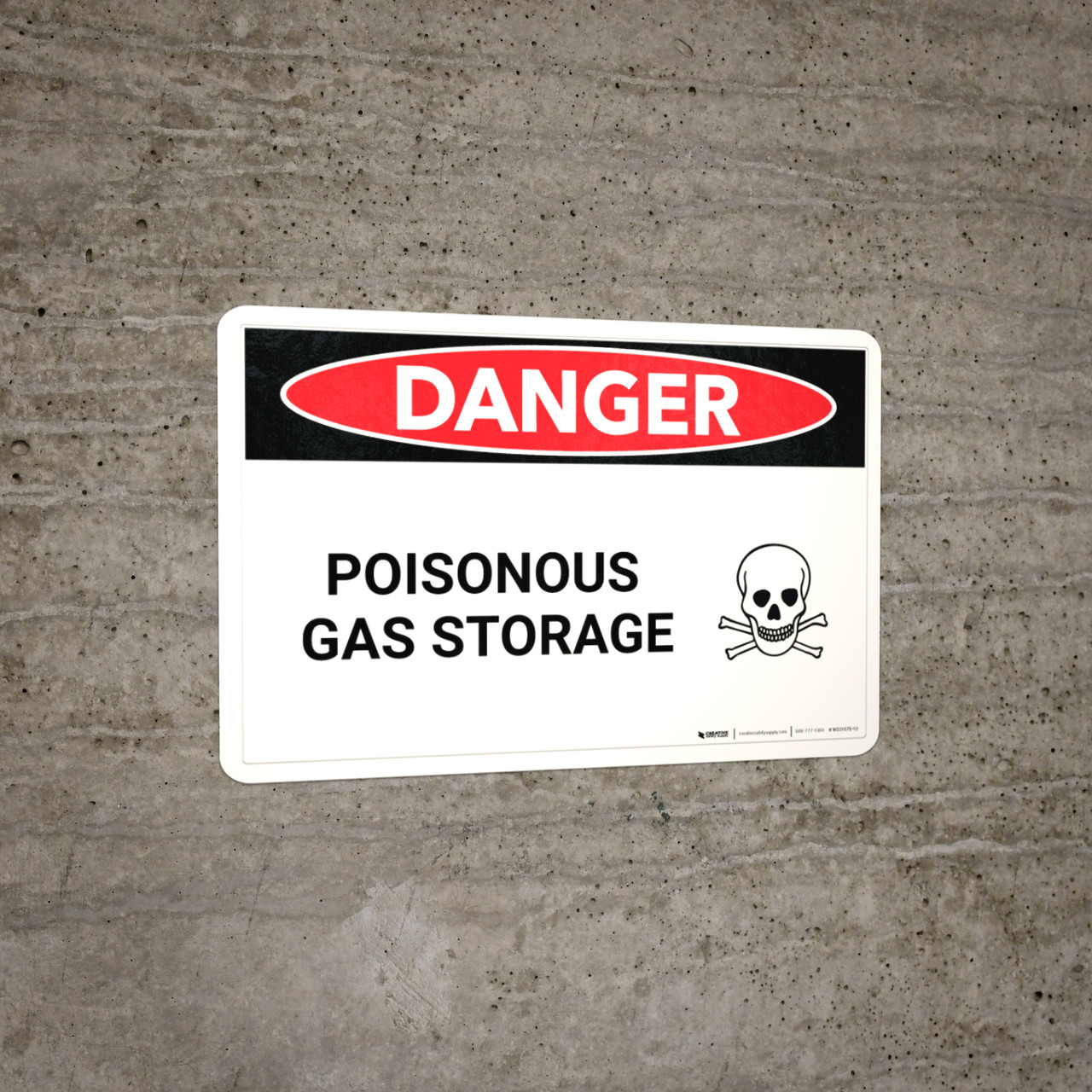 Danger: Poisonous Gas Storage - Wall Sign | Creative Safety Supply