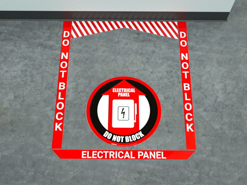 Electrical Panel - Pre Made Floor Sign Bundle | Creative Safety Supply