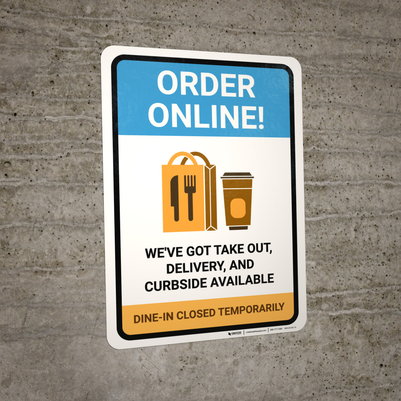 Order Online Takeout Delivery and Curbside Available with Icon Portrait ...