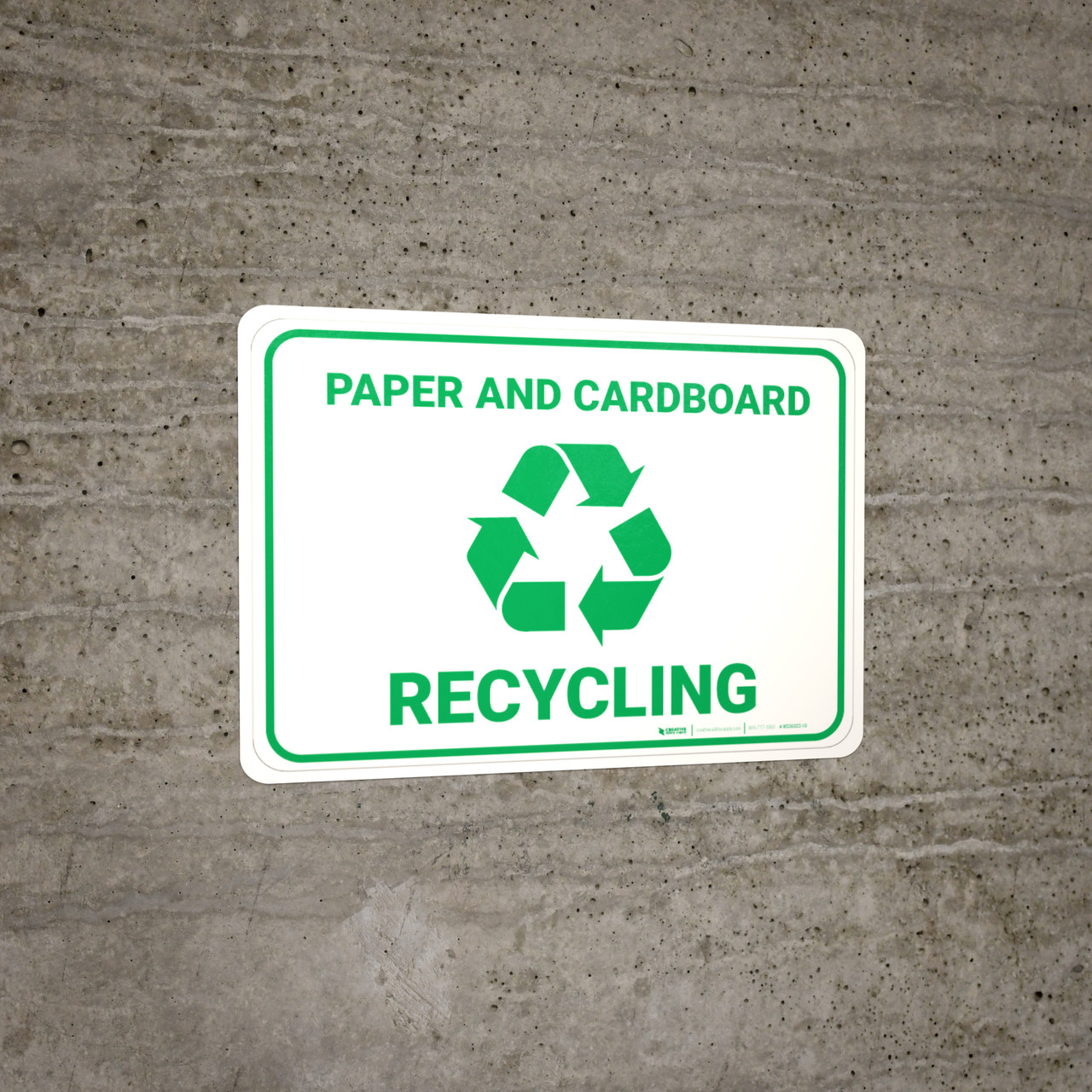Paper and Cardboard Recycling - Wall Sign | Creative Safety Supply