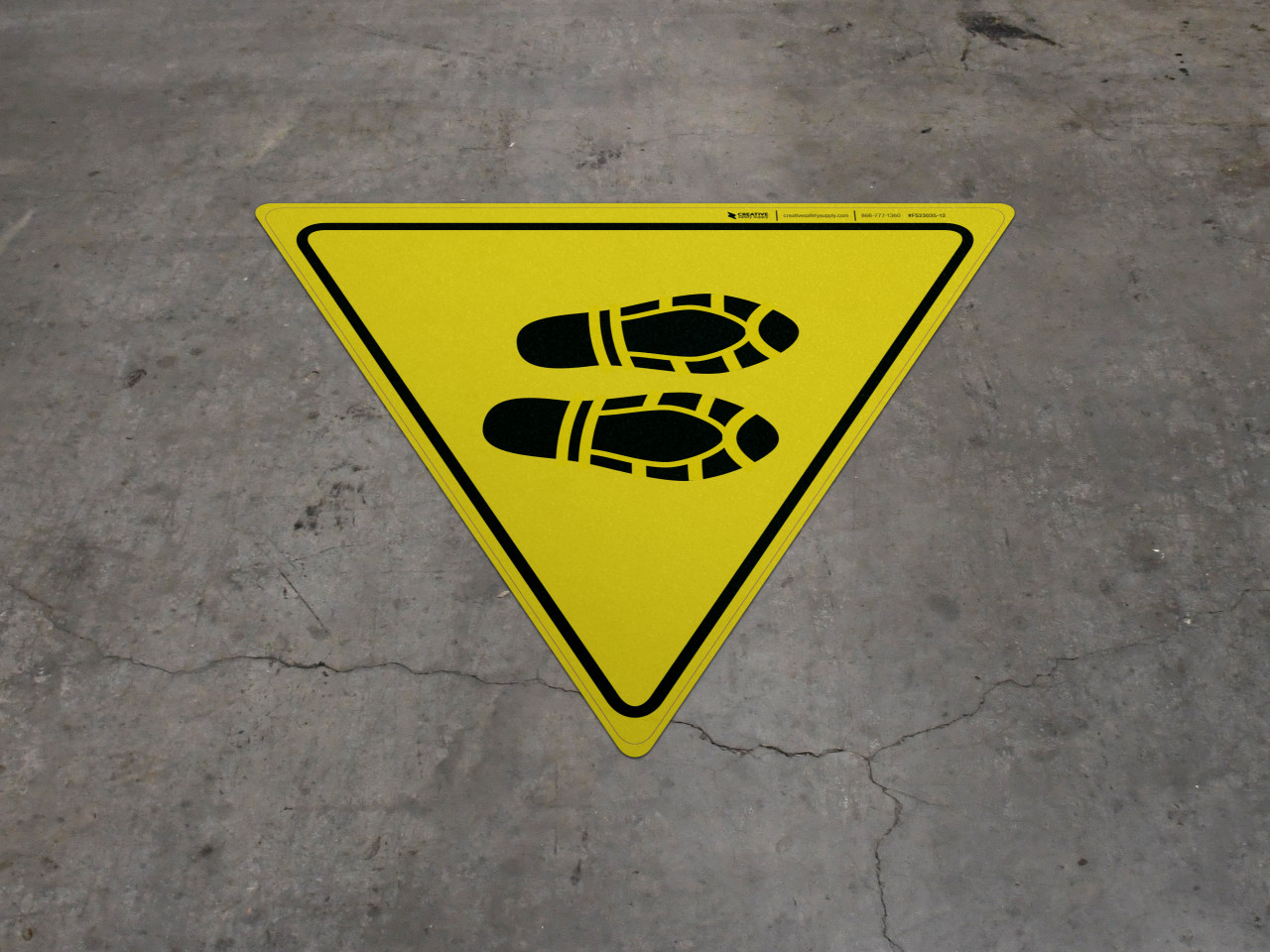 Shoe Print Right Yield - Floor Sign | Creative Safety Supply