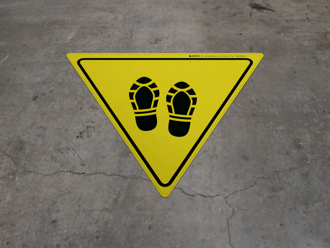 Shoe Print Up Yield - Floor Sign | Creative Safety Supply