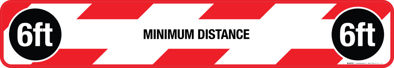 Minimum Distance - 6Ft - Social Distancing Strip