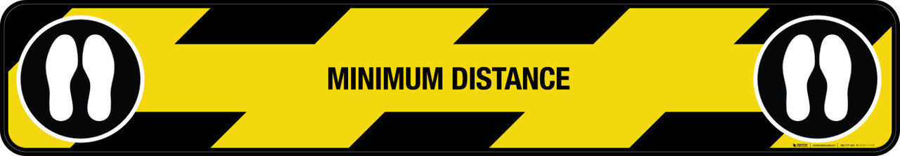 Minimum Distance - Feet- Social Distancing Strip
