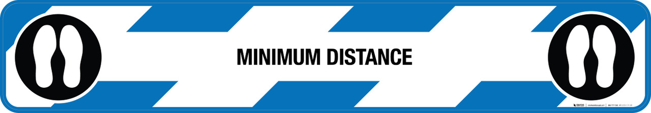 Minimum Distance - Feet- Social Distancing Strip