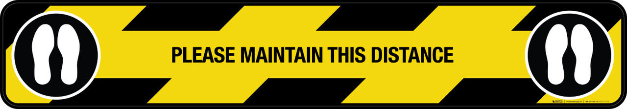 Please Maintain This Distance - Feet- Social Distancing Strip ...