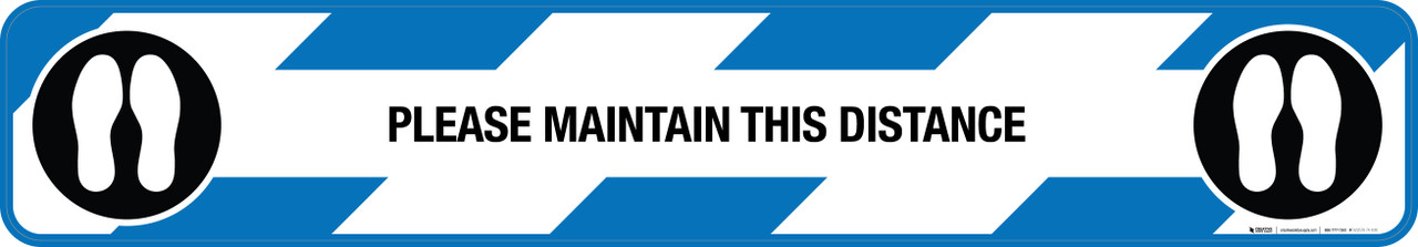 Please Maintain This Distance - Feet- Social Distancing Strip ...