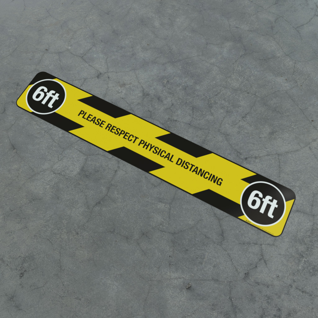 Please Respect Physical Distancing - 6Ft - Social Distancing Strip