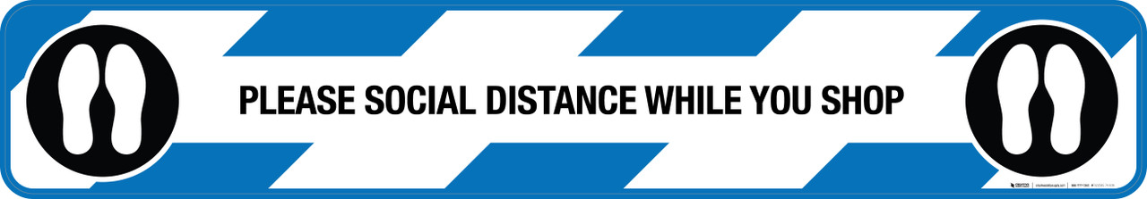 Please Social Distance While You Shop - Feet- Social Distancing Strip