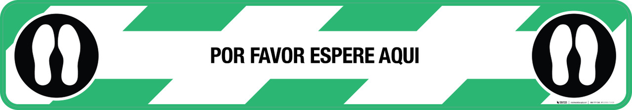 Por Favor Espere Aqui - Feet- Social Distancing Strip | Creative Safety ...
