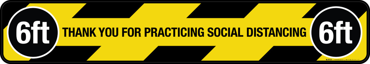 Thank You For Practicing Social Distancing - 6Ft - Social Distancing ...