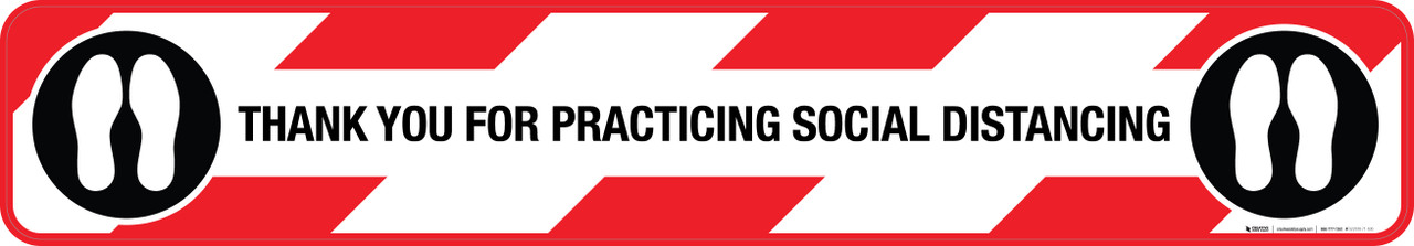 Thank You For Practicing Social Distancing - Feet- Social Distancing Strip