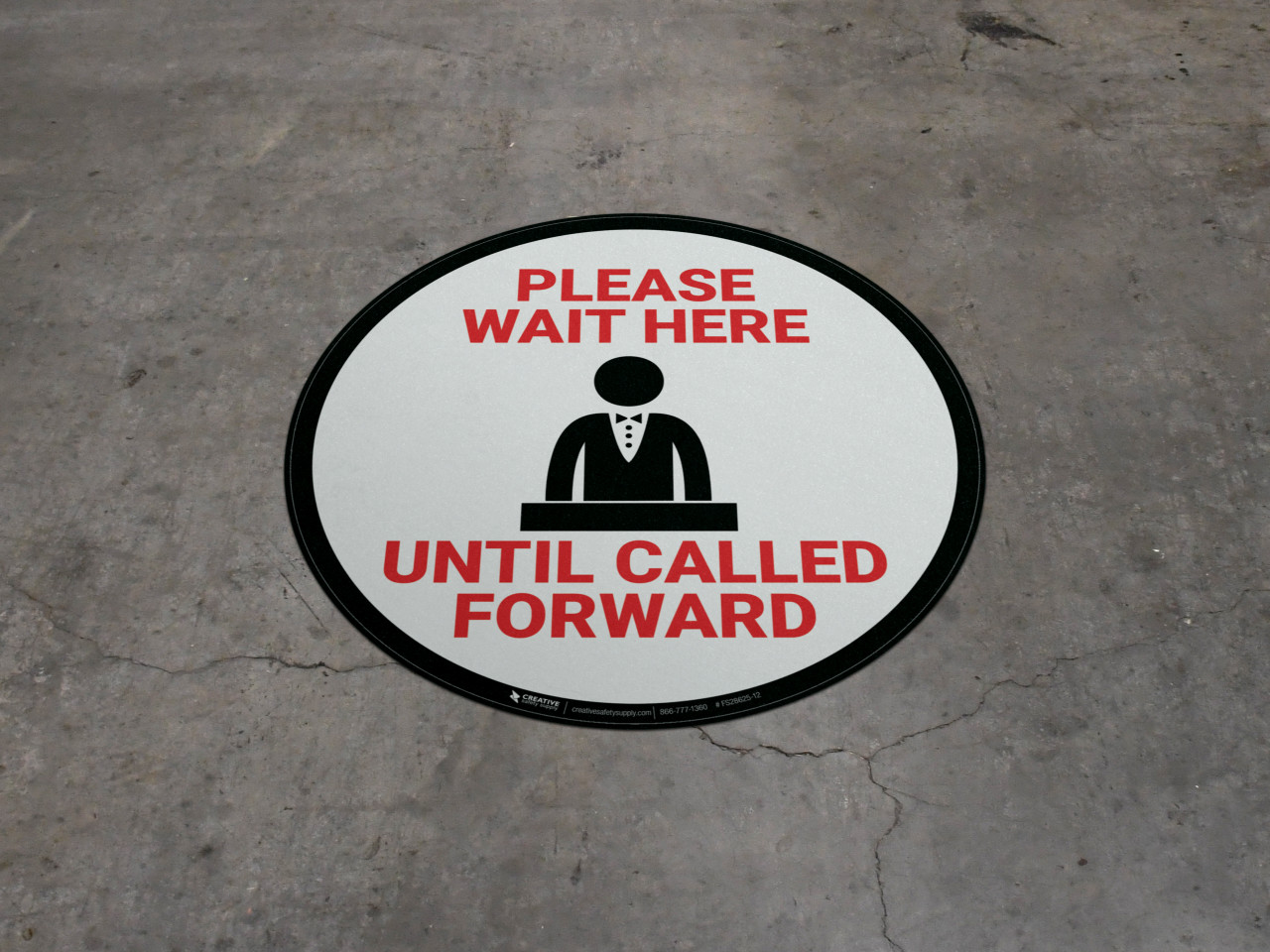 Please Wait Until Called Forward with Casino Cashier Icon - Floor Sign ...