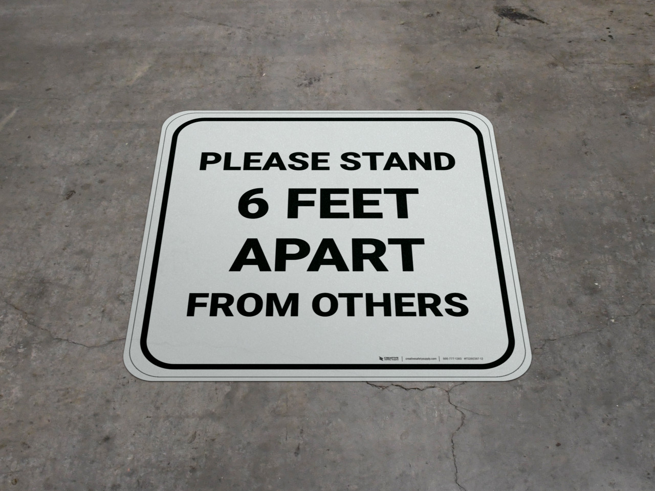 Please Stand 6 Feet Apart From Others Square | Creative Safety Supply