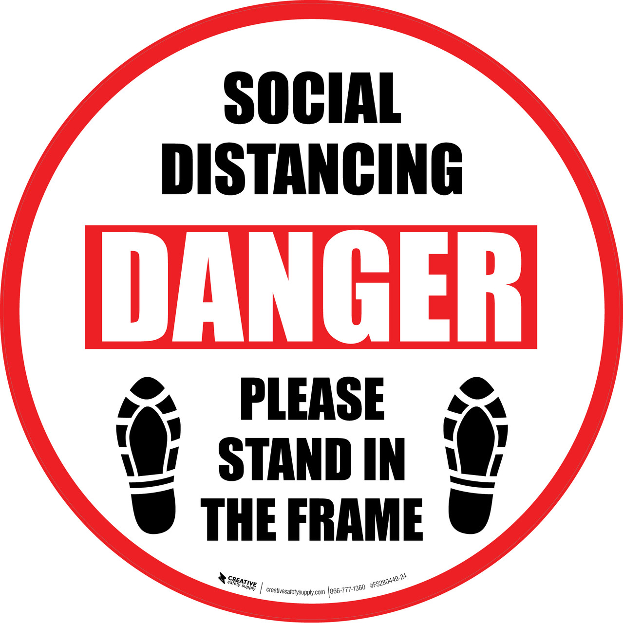 Social Distancing Danger Please Stand In The Frame Shoe Prints ...