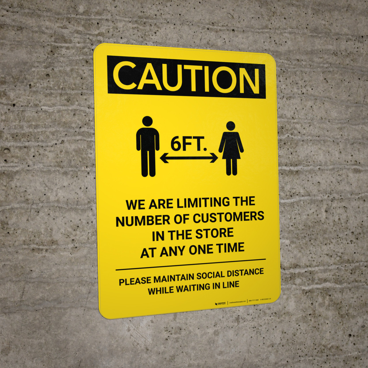 Caution: We are Limiting the Number of Customers in Store with Icon ...