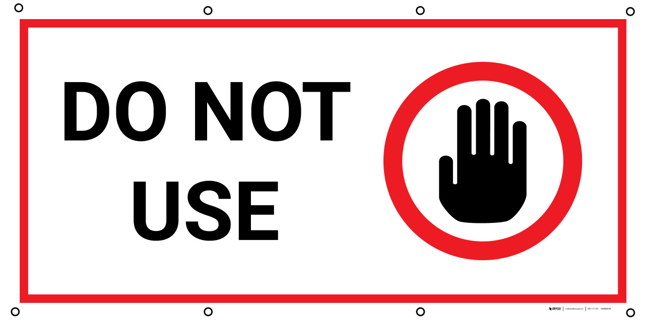 Do Not Use with Icon - Banner