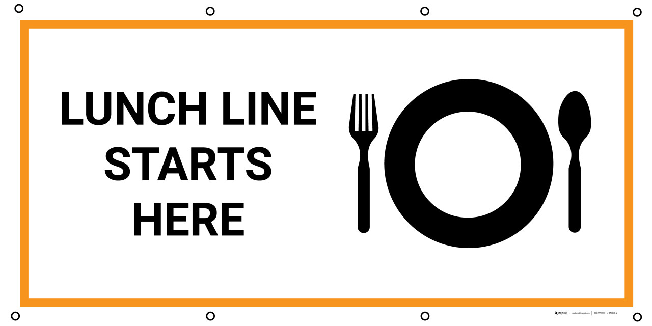 Lunch Line Starts Here with Icon - Banner