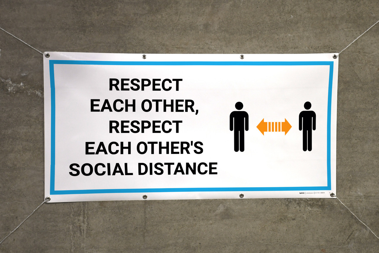Respect Each Other Respect Each Others Social Distance with Icon - Banner