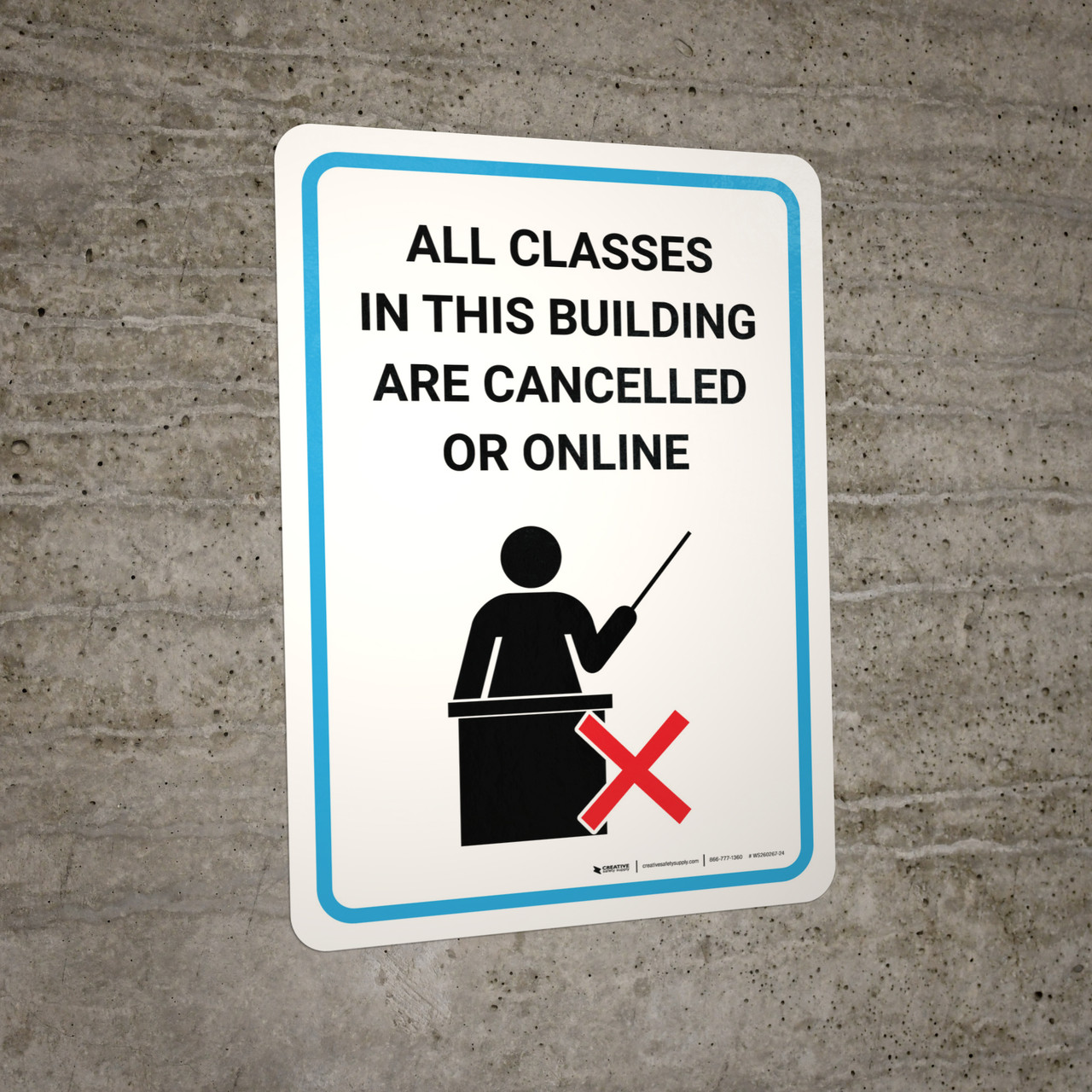 All Classes In This Building Are Cancelled Or Online with Icon Portrait ...