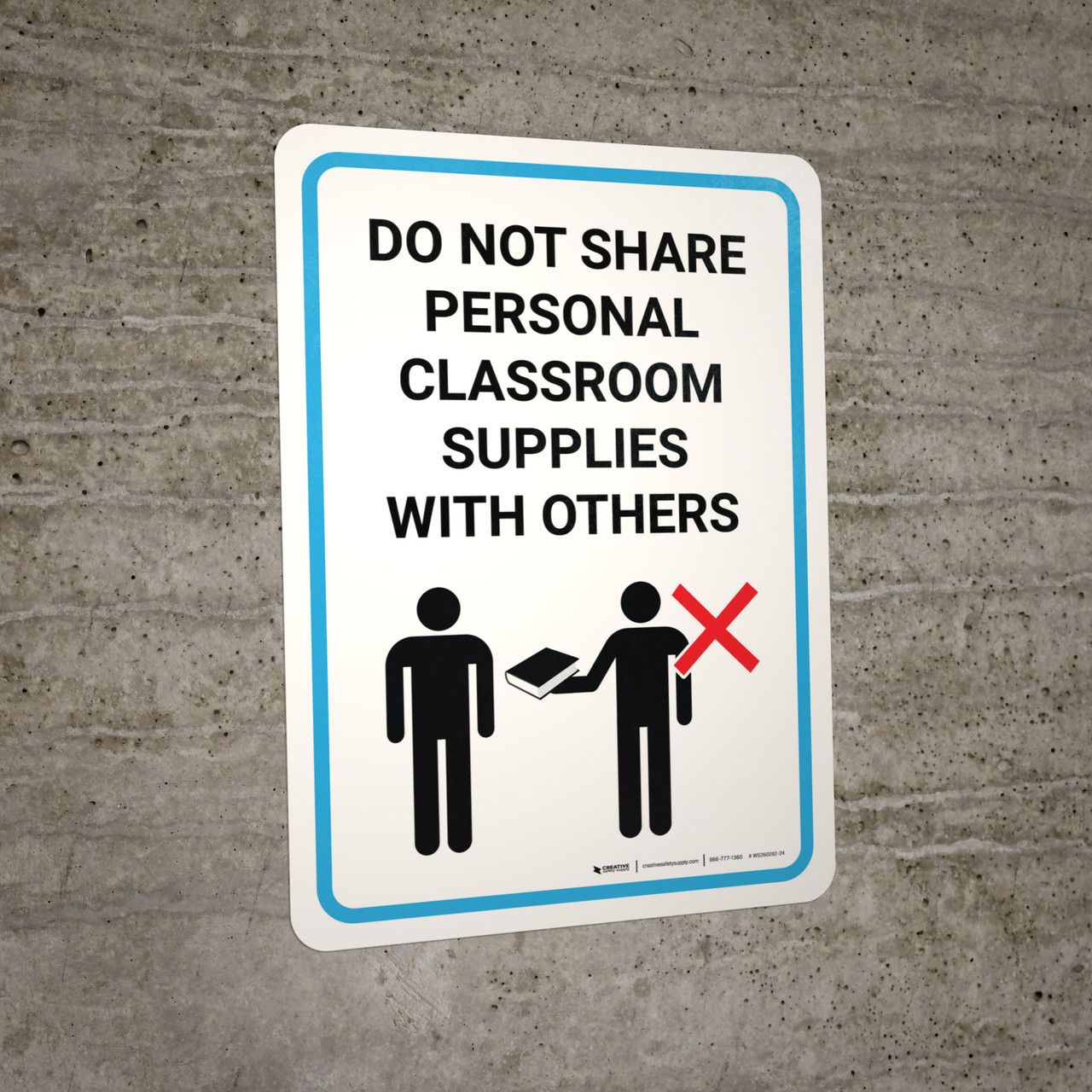 Do Not Share Personal Classroom Supplies With Others with Icon Portrait ...