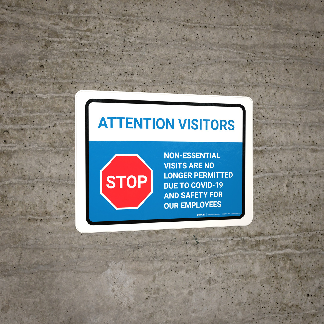 Attention Visitors Stop: Visits No Longer Permitted with Icon Landscape ...