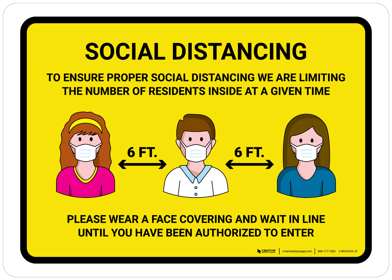 Social Distancing To Ensure Health And Safety Of Residents with Icons ...