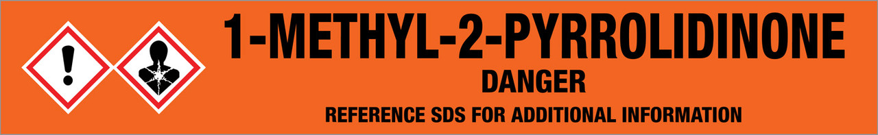 1-Methyl-2-pyrrolidinone [CAS# 872-50-4] - GHS Pipe Marking Label