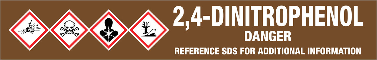 2,4-Dinitrophenol [CAS# 51-28-5] - GHS Pipe Marking Label | Creative ...