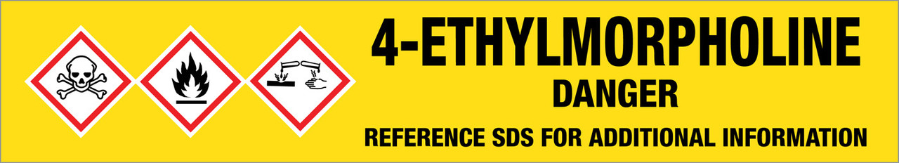 4-Ethylmorpholine [CAS# 100-74-3] - GHS Pipe Marking Label | Creative ...