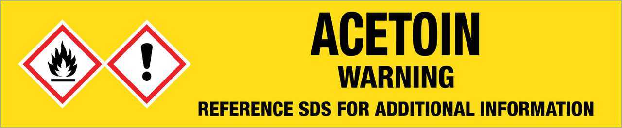 Acetoin [CAS# 513-86-0] - GHS Pipe Marking Label | Creative Safety Supply